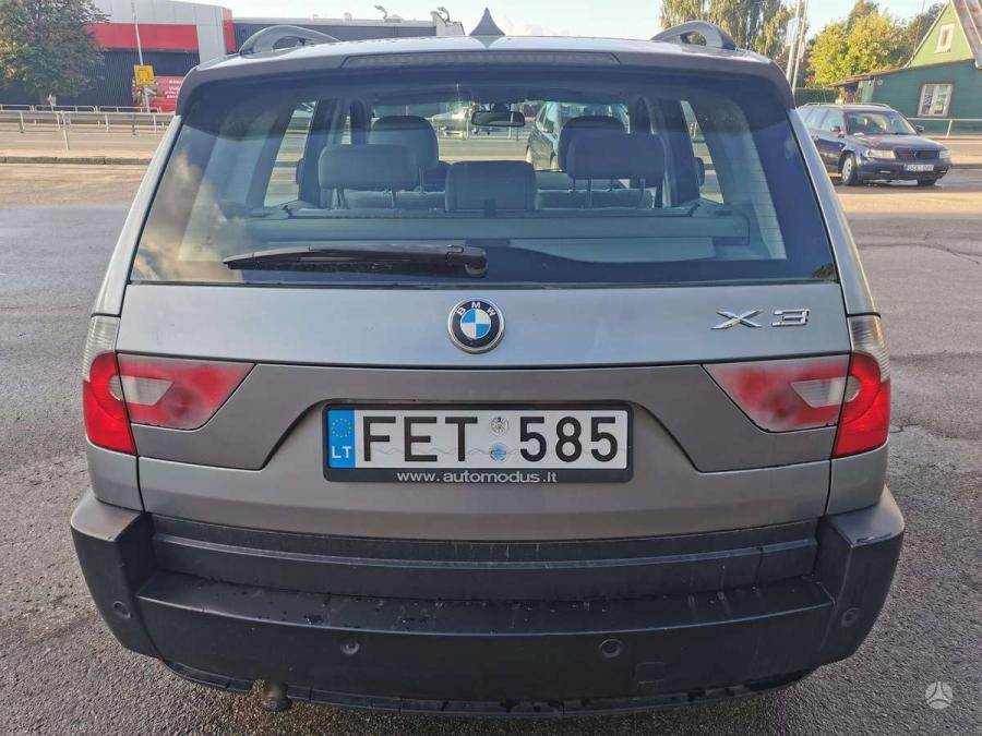 Pelēks BMW X3 2005 Panevēža, ar dzinēja tilpumu 2.00 L un nobraukumu 247 tūkst. km par 3500 €, foto 3 vietnē AUTOMOTO.COM.LV