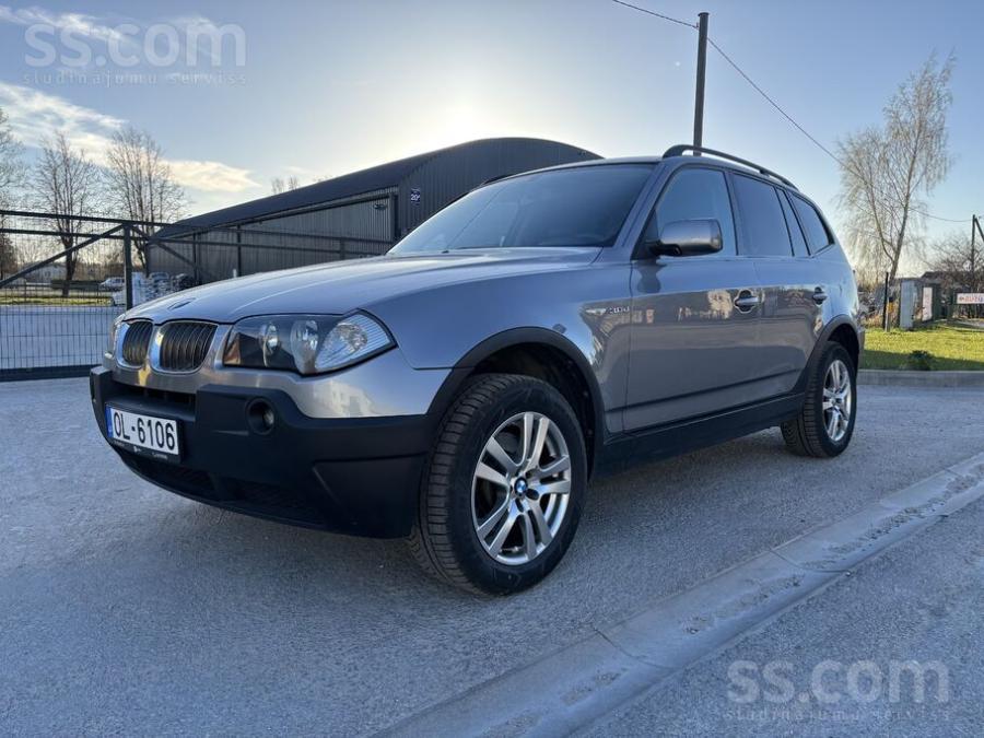 Pelēks BMW X3 2006 Ogre, ar dzinēja tilpumu 3.00 L un nobraukumu 244 tūkst. km par 5390 €, foto 1 vietnē AUTOMOTO.COM.LV