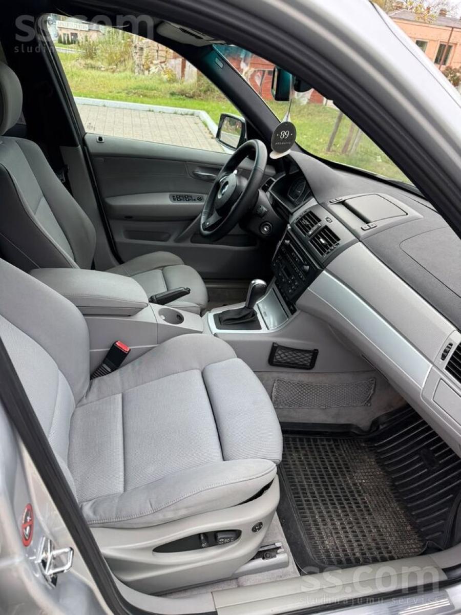 Pelēks BMW X3 2006 Rēzekne, ar dzinēja tilpumu 3.00 L un nobraukumu 320 tūkst. km par 4700 €, foto 13 vietnē AUTOMOTO.COM.LV