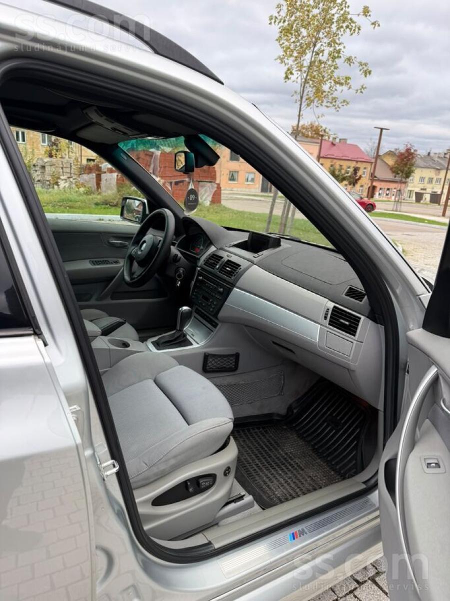 Pelēks BMW X3 2006 Rēzekne, ar dzinēja tilpumu 3.00 L un nobraukumu 320 tūkst. km par 4700 €, foto 17 vietnē AUTOMOTO.COM.LV