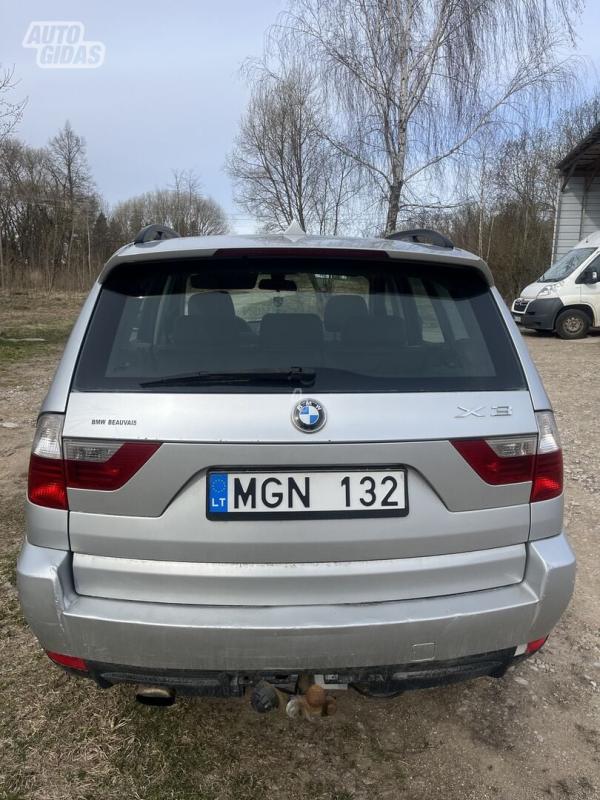 Grey BMW X3 2007 in Anyksciai, with an engine capacity of 2.00 L and mileage of 355 thousand km for 2200 €, photo 6 on AUTOMOTO.COM.LV