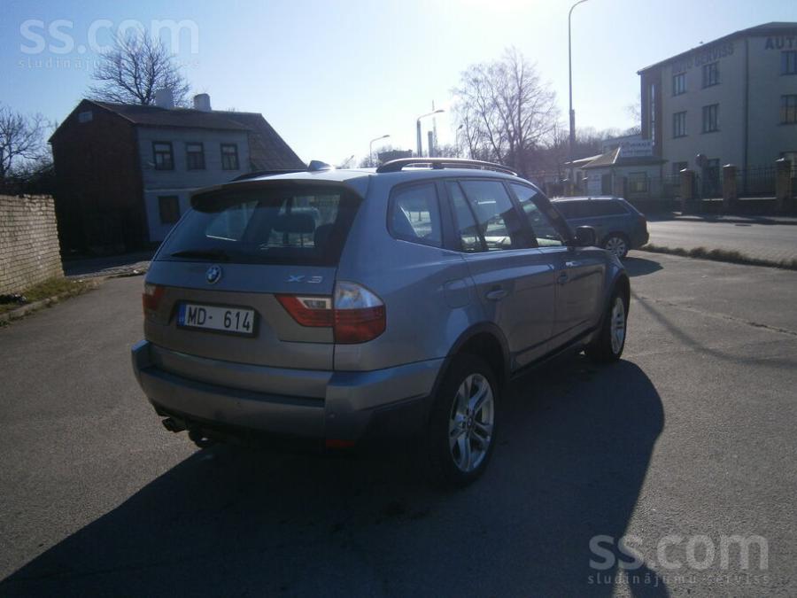 Pelēks BMW X3 2007 Liepāja, ar dzinēja tilpumu 3.00 L un nobraukumu 400 tūkst. km par 4000 €, foto 5 vietnē AUTOMOTO.COM.LV