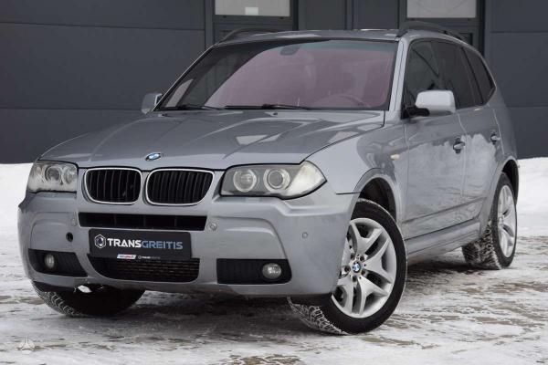Grey BMW X3 2008 in Vilnius, with an engine capacity of 2.00 L and mileage of 317 thousand km for 4999 €, photo 1 on AUTOMOTO.COM.LV