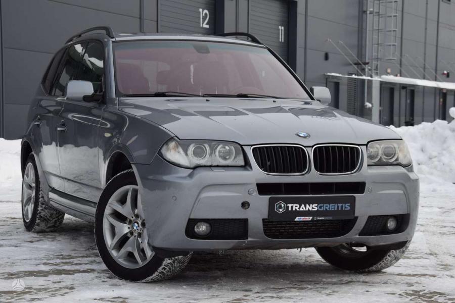 Grey BMW X3 2008 in Vilnius, with an engine capacity of 2.00 L and mileage of 317 thousand km for 4999 €, photo 3 on AUTOMOTO.COM.LV