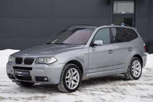 Grey BMW X3 2008 in Vilnius, with an engine capacity of 2.00 L and mileage of 317 thousand km for 4999 €, photo 7 on AUTOMOTO.COM.LV