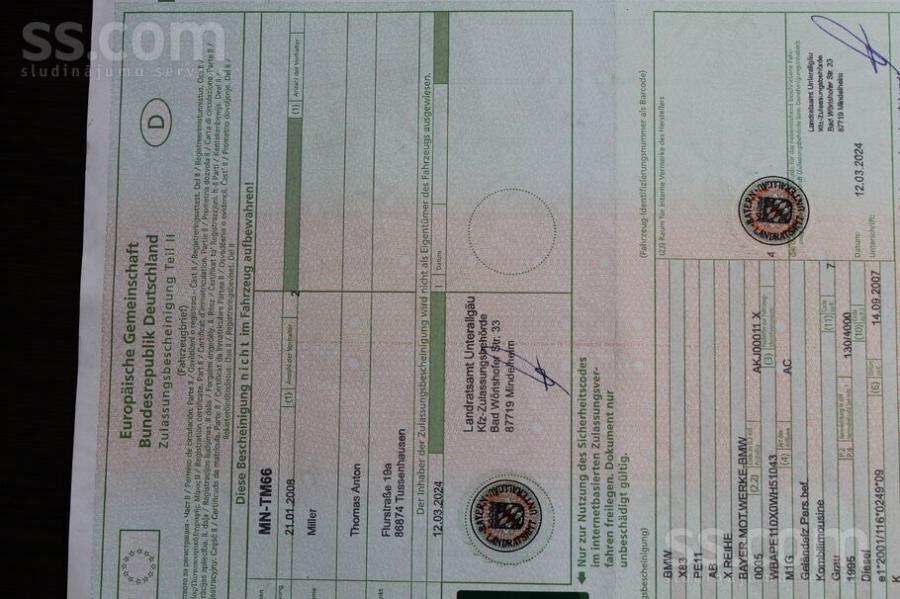 Серый БМВ Х3 2008 в Даугавпилс, объемом двигателя 2.00 л и пробегом 211 тыс. км за 6690 €, фото 25 на AUTOMOTO.COM.LV