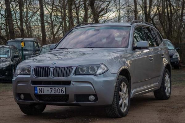 Grey BMW X3 2008 in Riga, with an engine capacity of 3.00 L and mileage of 285 thousand km for 7290 €, photo 1 on AUTOMOTO.COM.LV
