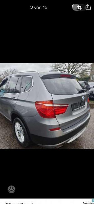 Pelēks BMW X3 2010 Telšiai, ar dzinēja tilpumu 2.00 L un nobraukumu 230 tūkst. km par 8500 €, foto 3 vietnē AUTOMOTO.COM.LV