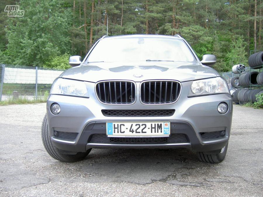 Grey BMW X3 2011 in Vilnius, with an engine capacity of 2.00 L and mileage of 199 thousand km for 8499 €, photo 3 on AUTOMOTO.COM.LV