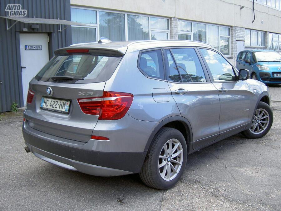 Grey BMW X3 2011 in Vilnius, with an engine capacity of 2.00 L and mileage of 199 thousand km for 8499 €, photo 5 on AUTOMOTO.COM.LV