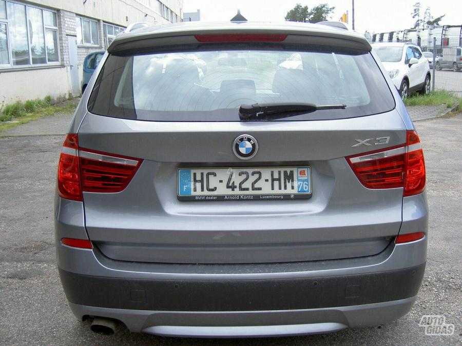 Grey BMW X3 2011 in Vilnius, with an engine capacity of 2.00 L and mileage of 199 thousand km for 8499 €, photo 9 on AUTOMOTO.COM.LV