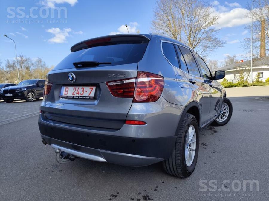Grey BMW X3 2011 in Rezekne, with an engine capacity of 2.00 L and mileage of 280 thousand km for 7900 €, photo 6 on AUTOMOTO.COM.LV