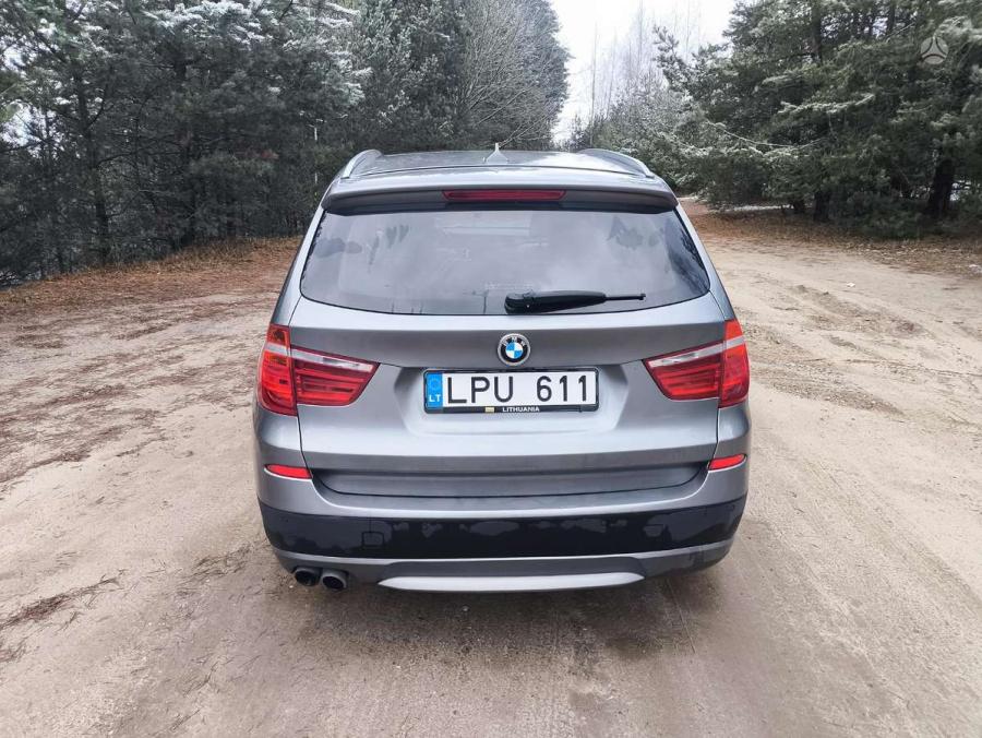 Grey BMW X3 2012 in Vilnius, with an engine capacity of 2.99 L and mileage of 356 thousand km for 9000 €, photo 5 on AUTOMOTO.COM.LV