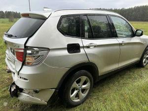 Grey BMW X3 2012 in Utena, with an engine capacity of 3.00 L and mileage of 246 thousand km for 4999 €, photo 5 on AUTOMOTO.COM.LV