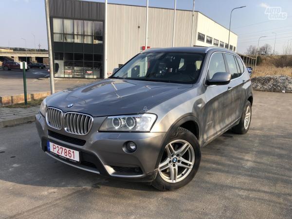 Pelēks BMW X3 2012 Viļņa, ar dzinēja tilpumu 3.00 L un nobraukumu 252 tūkst. km par 10800 €, foto 1 vietnē AUTOMOTO.COM.LV