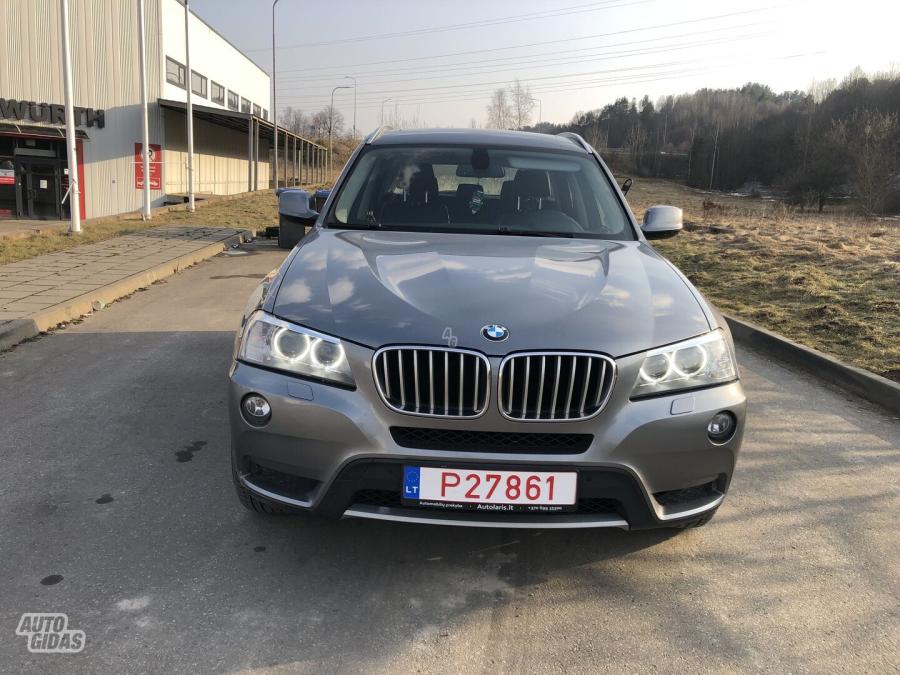 Pelēks BMW X3 2012 Viļņa, ar dzinēja tilpumu 3.00 L un nobraukumu 252 tūkst. km par 10800 €, foto 3 vietnē AUTOMOTO.COM.LV