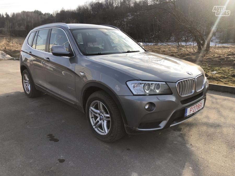 Pelēks BMW X3 2012 Viļņa, ar dzinēja tilpumu 3.00 L un nobraukumu 252 tūkst. km par 10800 €, foto 4 vietnē AUTOMOTO.COM.LV