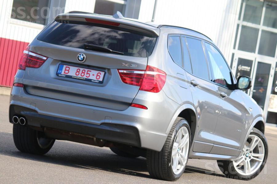 Grey BMW X3 2012 in Riga, with an engine capacity of 3.00 L and mileage of 0 thousand km for 12390 €, photo 3 on AUTOMOTO.COM.LV