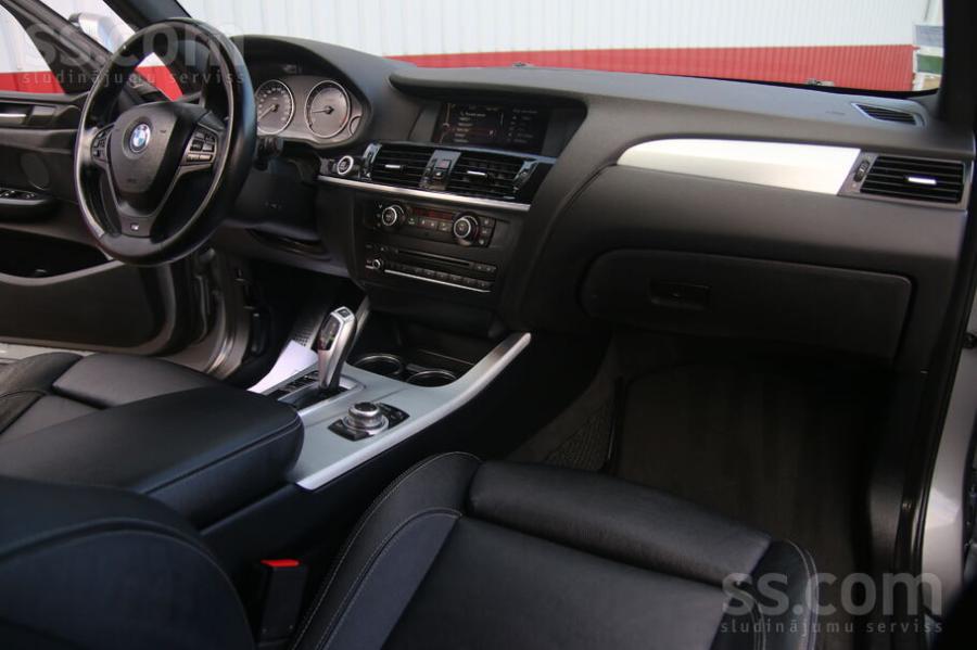 Grey BMW X3 2012 in Riga, with an engine capacity of 3.00 L and mileage of 0 thousand km for 12390 €, photo 14 on AUTOMOTO.COM.LV