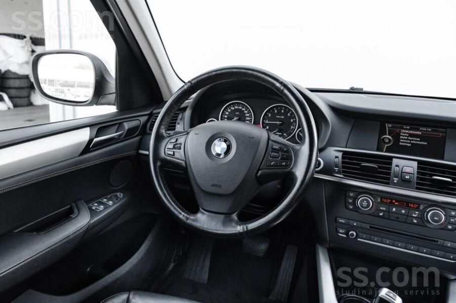Grey BMW X3 2012 in Riga, with an engine capacity of 2.00 L and mileage of 124 thousand km for 12900 €, photo 8 on AUTOMOTO.COM.LV
