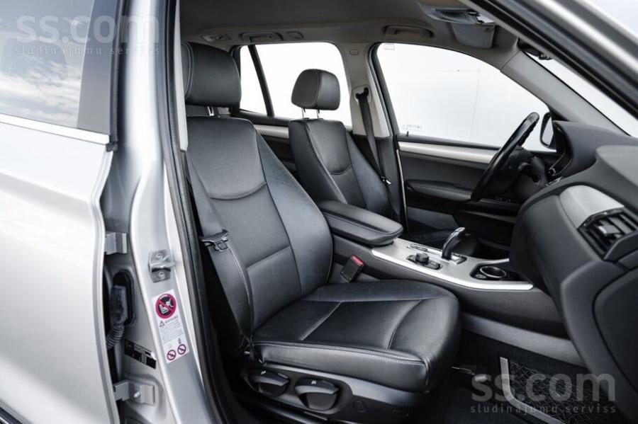 Grey BMW X3 2012 in Riga, with an engine capacity of 2.00 L and mileage of 124 thousand km for 12900 €, photo 12 on AUTOMOTO.COM.LV