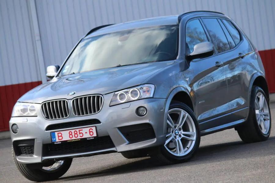 Grey BMW X3 2012 in Riga, with an engine capacity of 3.00 L and mileage of 255 thousand km for 12390 €, photo 1 on AUTOMOTO.COM.LV
