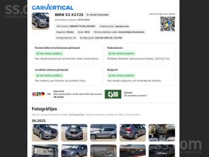 Grey BMW X3 2012 in Riga, with an engine capacity of 3.00 L and mileage of 327 thousand km for 11555 €, photo 25 on AUTOMOTO.COM.LV