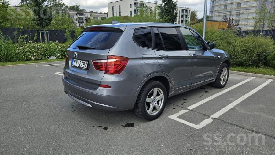 Grey BMW X3 2012 in Balvi, with an engine capacity of 2.00 L and mileage of 255 thousand km for 9400 €, photo 5 on AUTOMOTO.COM.LV