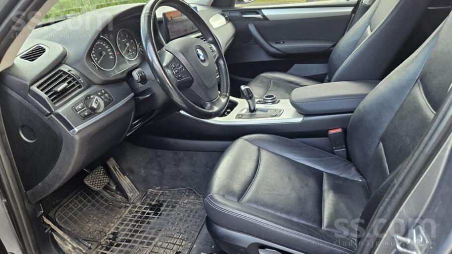 Grey BMW X3 2012 in Balvi, with an engine capacity of 2.00 L and mileage of 255 thousand km for 9400 €, photo 8 on AUTOMOTO.COM.LV