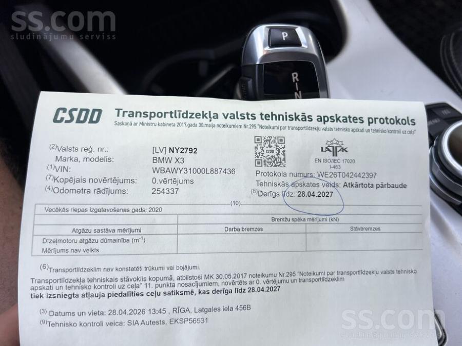 Pelēks BMW X3 2012 Limbaži, ar dzinēja tilpumu 2.00 L un nobraukumu 255 tūkst. km par 9950 €, foto 26 vietnē AUTOMOTO.COM.LV