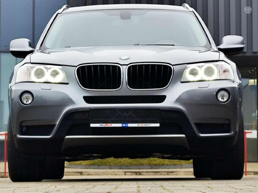 Pelēks BMW X3 2013 Šauļi, ar dzinēja tilpumu 2.00 L un nobraukumu 203 tūkst. km par 10950 €, foto 11 vietnē AUTOMOTO.COM.LV