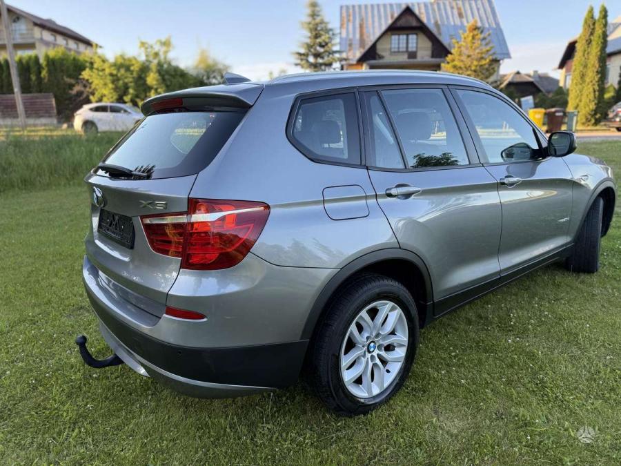 Grey BMW X3 2013 in Utena, with an engine capacity of 2.00 L and mileage of 172 thousand km for 9950 €, photo 5 on AUTOMOTO.COM.LV