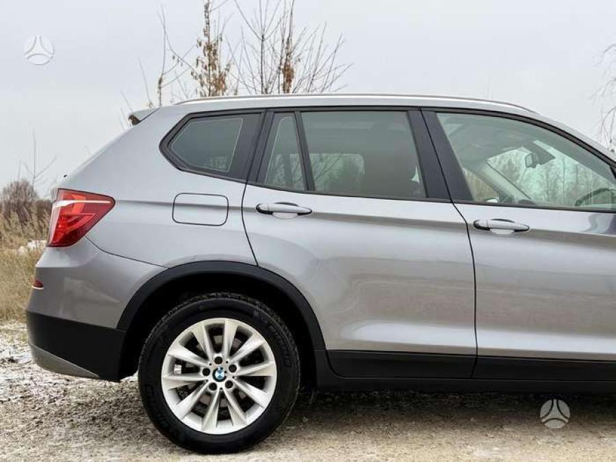 Pelēks BMW X3 2014 Šauļi, ar dzinēja tilpumu 2.00 L un nobraukumu 290 tūkst. km par 12950 €, foto 9 vietnē AUTOMOTO.COM.LV