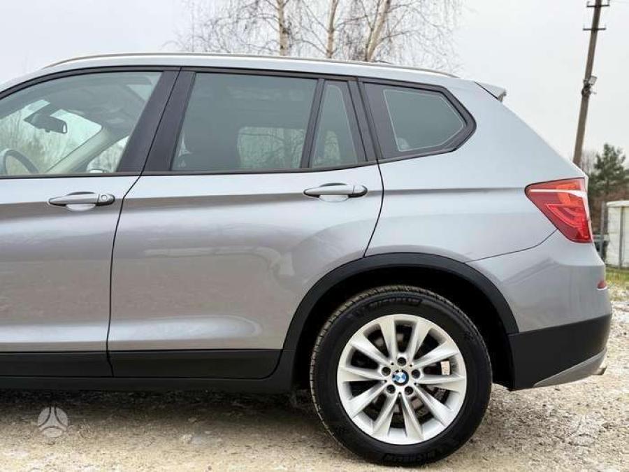 Pelēks BMW X3 2014 Šauļi, ar dzinēja tilpumu 2.00 L un nobraukumu 290 tūkst. km par 12950 €, foto 12 vietnē AUTOMOTO.COM.LV