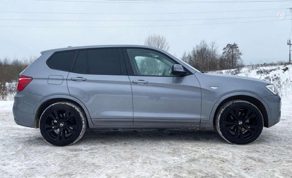 Pelēks BMW X3 2014 Viļņa, ar dzinēja tilpumu 2.98 L un nobraukumu 161 tūkst. km par 11950 €, foto 5 vietnē AUTOMOTO.COM.LV