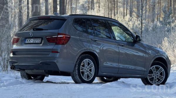 Grey BMW X3 2014 in Valmiera, with an engine capacity of 3.00 L and mileage of 201 thousand km for 14900 €, photo 5 on AUTOMOTO.COM.LV