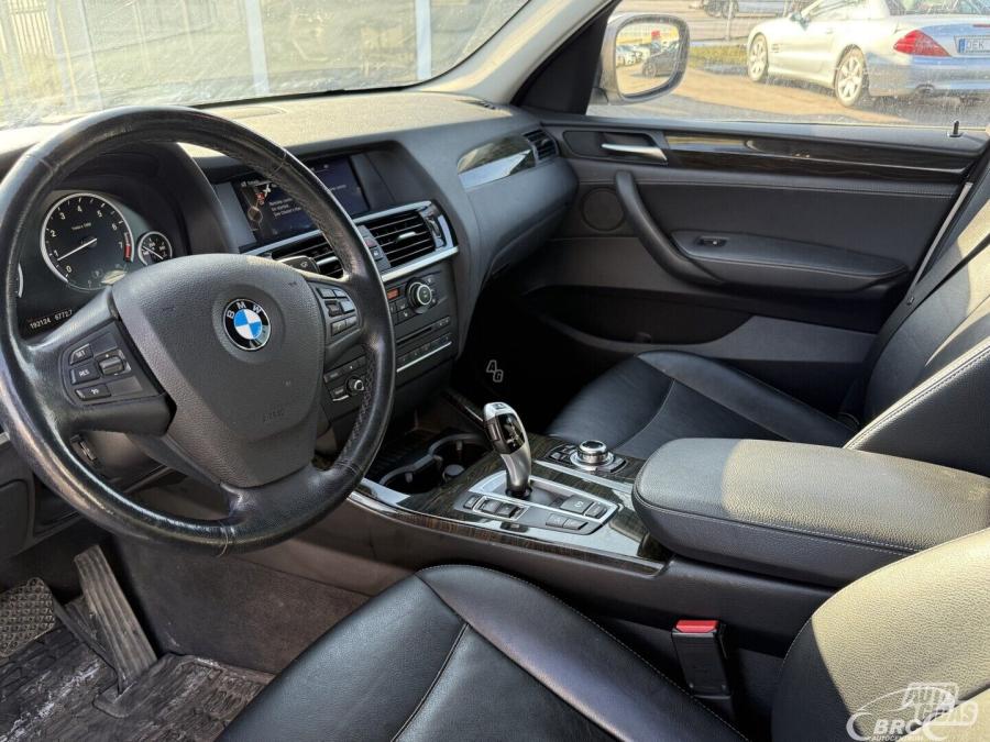 Pelēks BMW X3 2014 Avižieniai, ar dzinēja tilpumu 2.00 L un nobraukumu 192 tūkst. km par 8900 €, foto 17 vietnē AUTOMOTO.COM.LV