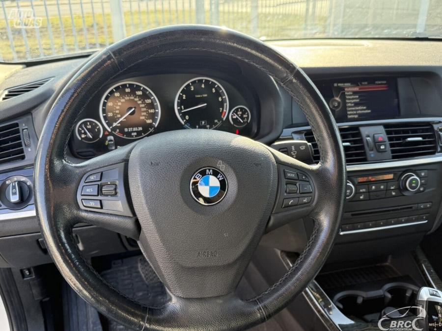 Pelēks BMW X3 2014 Avižieniai, ar dzinēja tilpumu 2.00 L un nobraukumu 192 tūkst. km par 8900 €, foto 19 vietnē AUTOMOTO.COM.LV