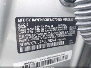 Серый БМВ Х3 2014 в Вильнюс, объемом двигателя 2.98 л и пробегом 97 тыс. км за 7400 €, фото 16 на AUTOMOTO.COM.LV