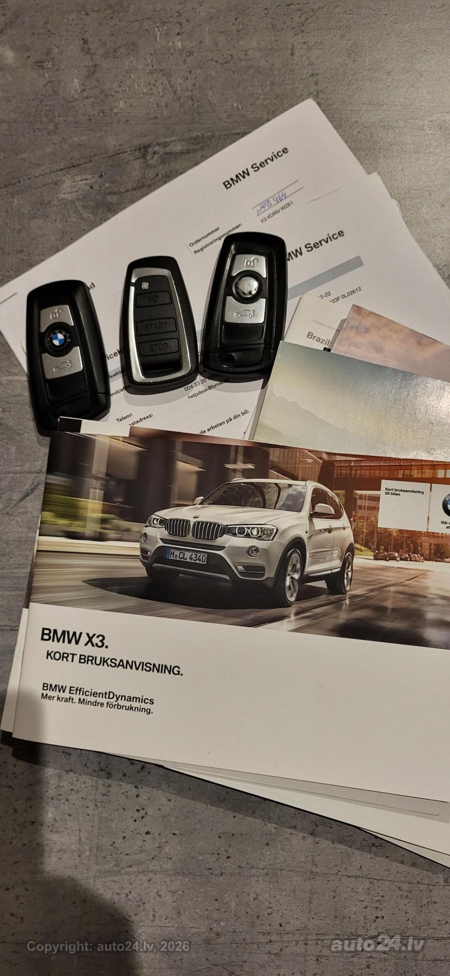 Pelēks BMW X3 2014 Tallina, ar dzinēja tilpumu 2.00 L un nobraukumu 294 tūkst. km par 10800 €, foto 22 vietnē AUTOMOTO.COM.LV