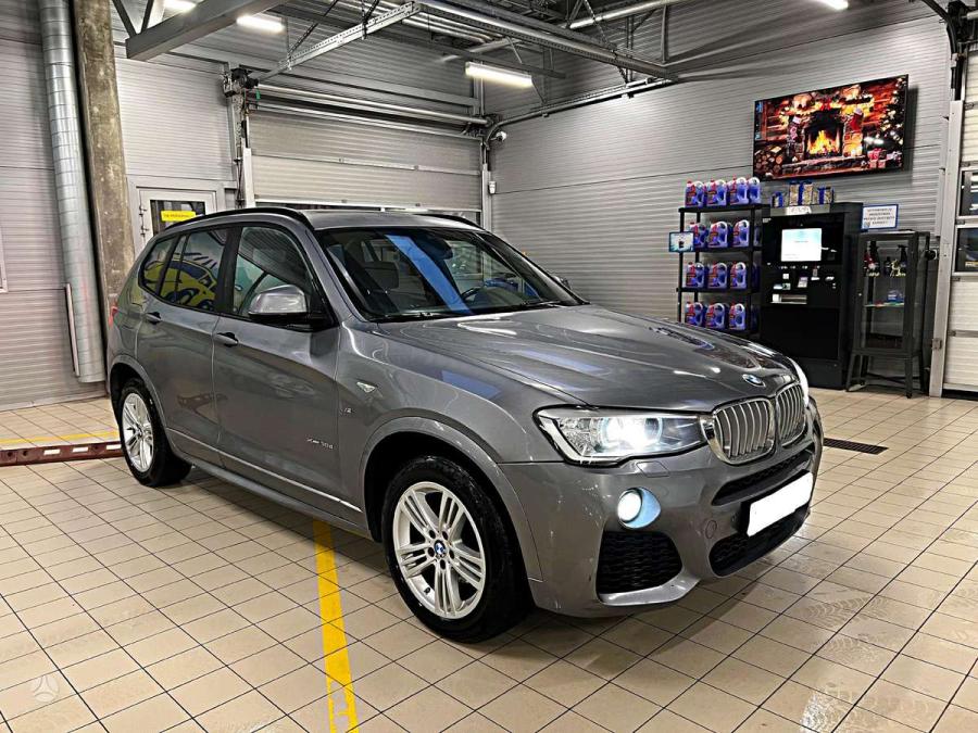 Pelēks BMW X3 2015 Viļņa, ar dzinēja tilpumu 2.99 L un nobraukumu 346 tūkst. km par 12999 €, foto 2 vietnē AUTOMOTO.COM.LV