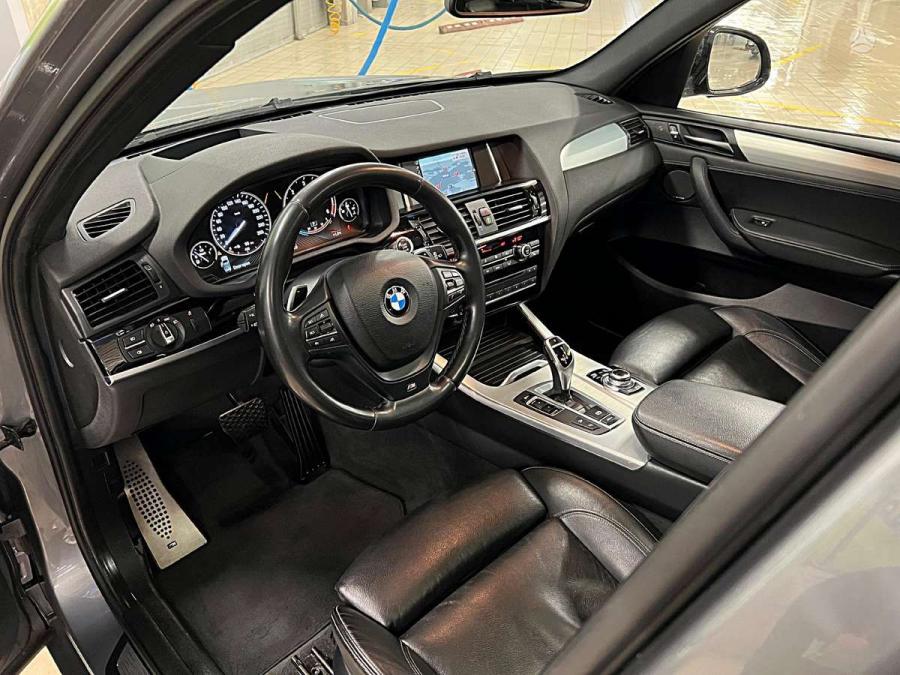 Pelēks BMW X3 2015 Viļņa, ar dzinēja tilpumu 2.99 L un nobraukumu 346 tūkst. km par 12999 €, foto 9 vietnē AUTOMOTO.COM.LV