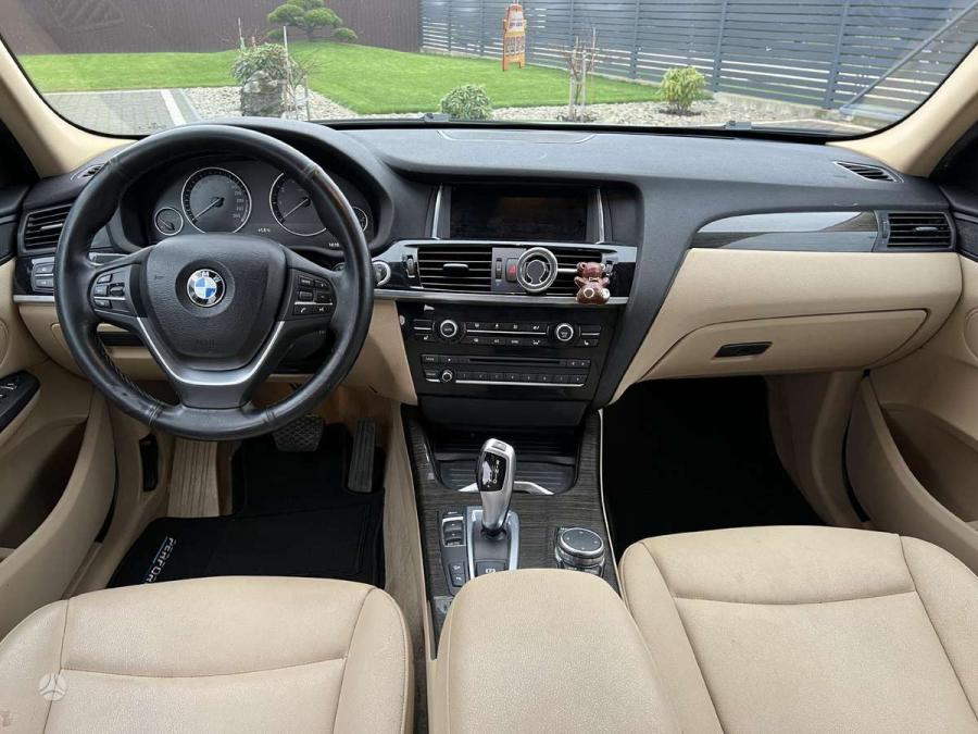 Grey BMW X3 2015 in Kaunas, with an engine capacity of 2.00 L and mileage of 252 thousand km for 10900 €, photo 10 on AUTOMOTO.COM.LV