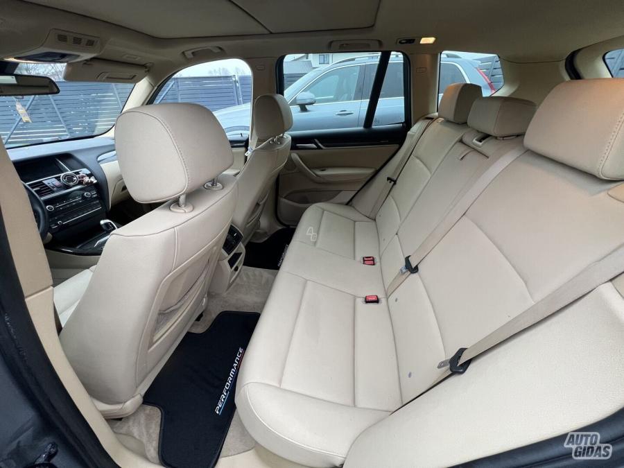 Grey BMW X3 2015 in Kaunas, with an engine capacity of 2.00 L and mileage of 252 thousand km for 7900 €, photo 11 on AUTOMOTO.COM.LV