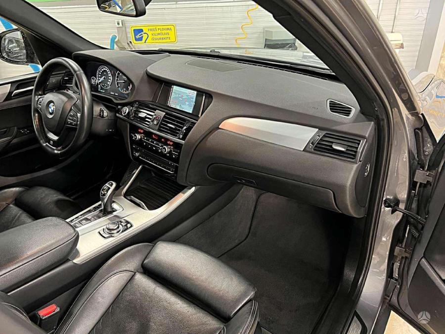 Grey BMW X3 2015 in Vilnius, with an engine capacity of 2.99 L and mileage of 354 thousand km for 13500 €, photo 11 on AUTOMOTO.COM.LV