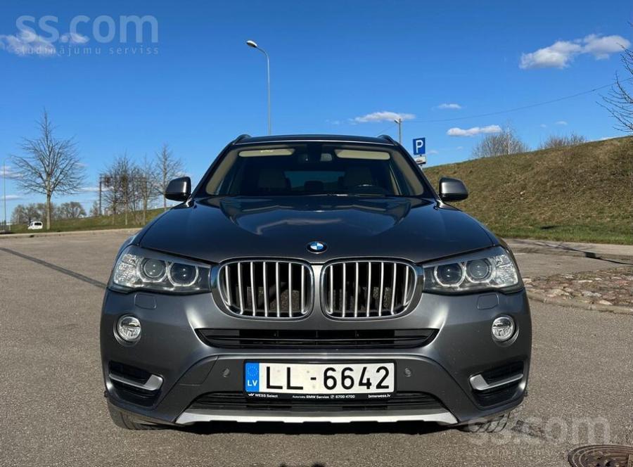 Pelēks BMW X3 2015 Daugavpils, ar dzinēja tilpumu 2.00 L un nobraukumu 242 tūkst. km par 12900 €, foto 1 vietnē AUTOMOTO.COM.LV