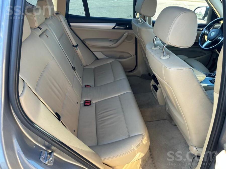 Pelēks BMW X3 2015 Daugavpils, ar dzinēja tilpumu 2.00 L un nobraukumu 242 tūkst. km par 12900 €, foto 17 vietnē AUTOMOTO.COM.LV