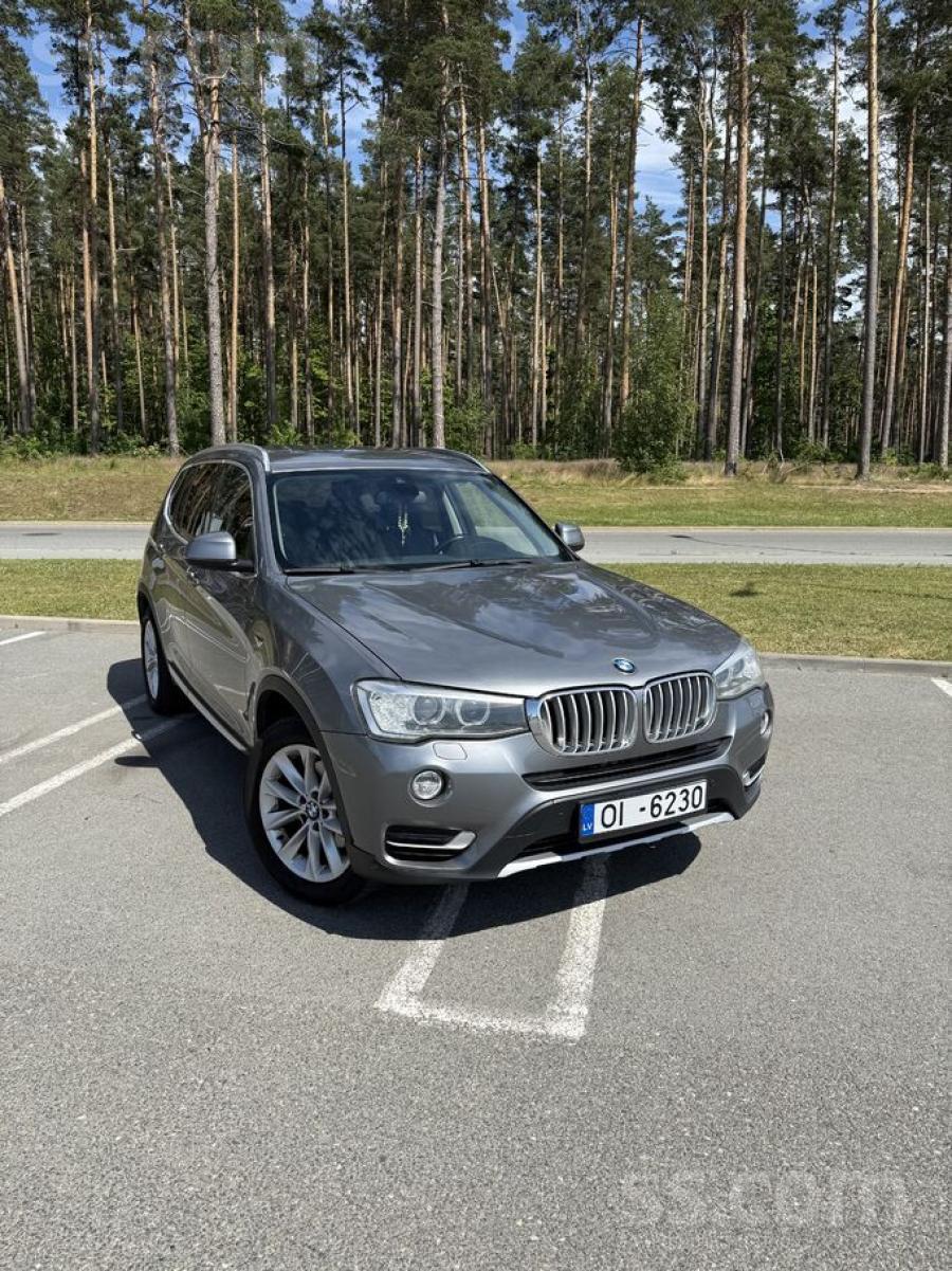 Grey BMW X3 2015 in Riga, with an engine capacity of 3.00 L and mileage of 399 thousand km for 9490 €, photo 8 on AUTOMOTO.COM.LV