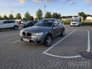 Grey BMW X3 2015 in Riga, with an engine capacity of 3.00 L and mileage of 328 thousand km for 14950 €, photo  on AUTOMOTO.COM.LV