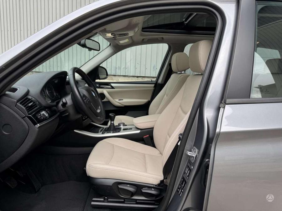 Pelēks BMW X3 2015 Alīta, ar dzinēja tilpumu 2.00 L un nobraukumu 222 tūkst. km par 11950 €, foto 7 vietnē AUTOMOTO.COM.LV